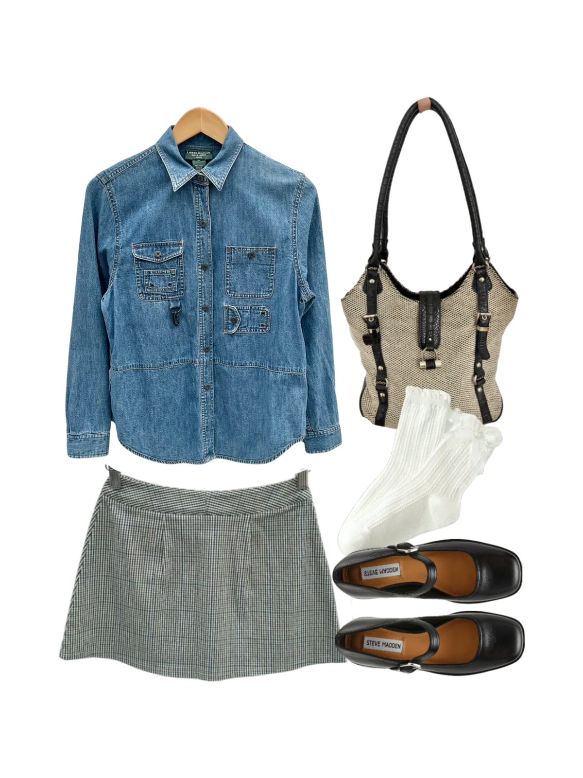 Vintage 90s Utilitarian Denim Button Up (M) | ThreeDays-AWeek