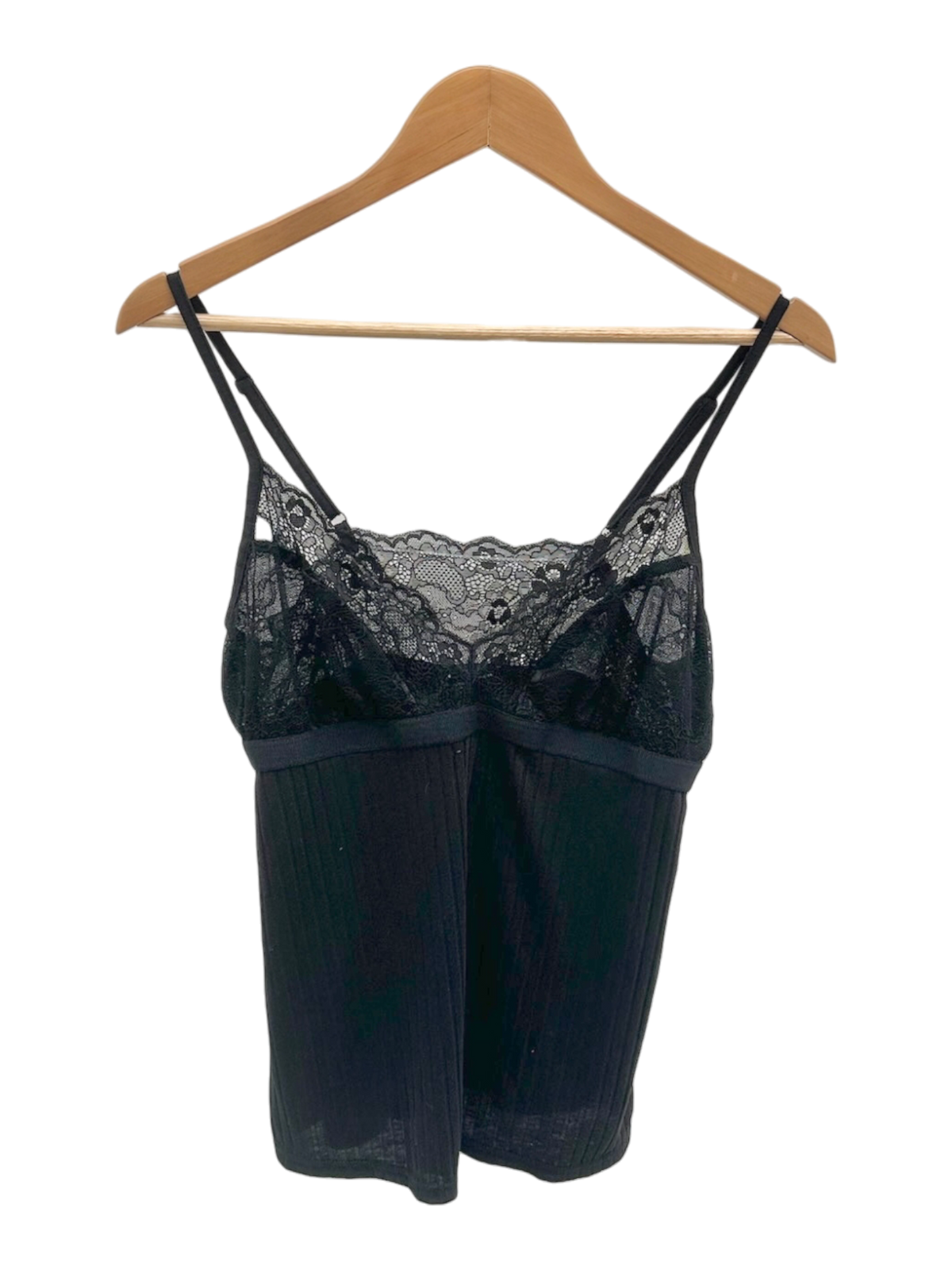 Vintage Dainty Retro Lace Ribbed Cami (M) | ThreeDays-AWeek
